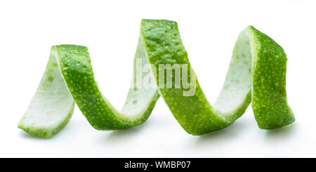 Lime fruit peel isolated on the white background Stock Photo - Alamy