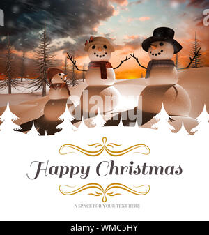 border against snow family Stock Photo - Alamy