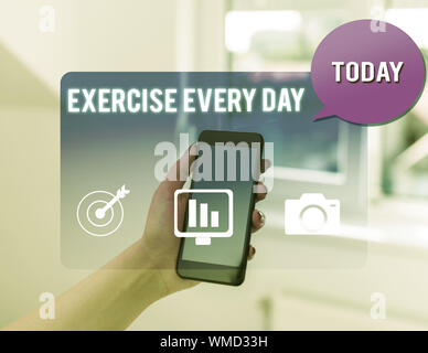 Concept of fitness with icons on speech bubbles Stock Photo - Alamy