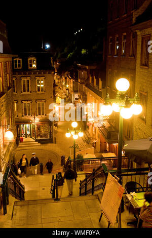 Canada, Quebec Province, Quebec City, Breakneck Stairs in Vieux Quebec ...