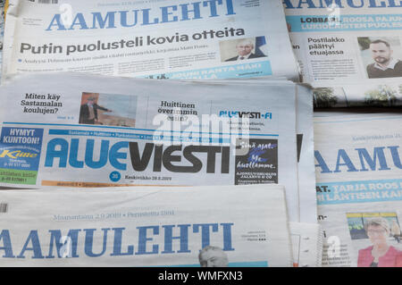 Finnish Language Newspapers Stock Photo - Alamy