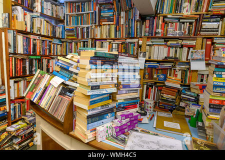 Bookshop interior with book shelves Stock Photo - Alamy