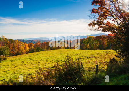 Fall foliage mountain range, Stowe Vermont, USA Stock Photo - Alamy