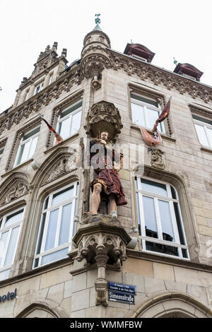 A representation of Saint Christopher carrying the Christ Child across ...