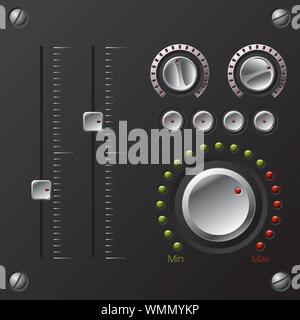Hi-fi knobs with LED 2 Stock Vector Image & Art - Alamy