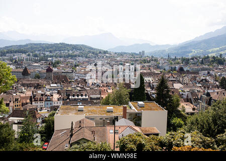 The Walls of Lucerne Stock Photo - Alamy