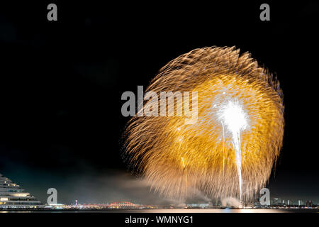 Beautiful firework in summer festival matsuri in Kobe Japan Stock Photo ...