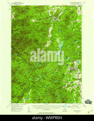 Elizabethtown New York USGS topo map 1892 Stock Photo - Alamy