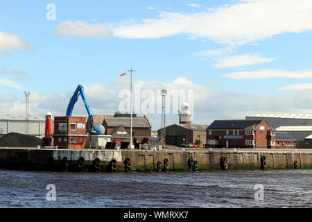 Ayr Harbour quayside, Scotland Scottish port ports quay quays boat ...