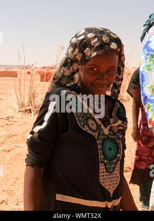 Portrait of Toubou, or Tubu woman - 10 november 2018 Demi village at ...