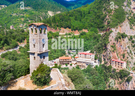 Proussos monastery near Karpenisi town in Evrytania - Greece. The ...