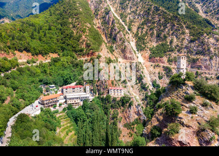 Proussos monastery near Karpenisi town in Evrytania - Greece. The ...