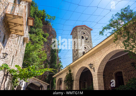 Proussos monastery near Karpenisi town in Evrytania - Greece. The ...