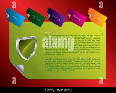 Labeled Website template 1 Stock Vector Image & Art - Alamy