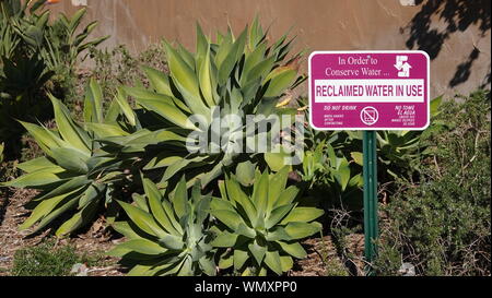 Reclaimed water sign Stock Photo - Alamy