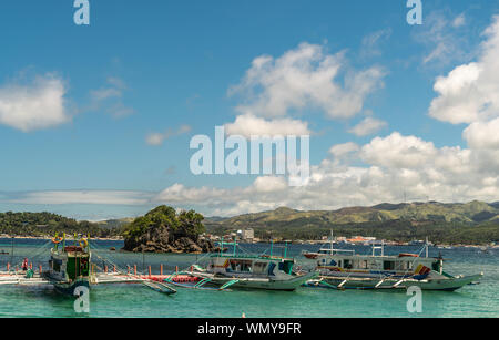 Manoc-Manoc, Boracay Island, Philippines - March 4, 2019: Near Cagban ...