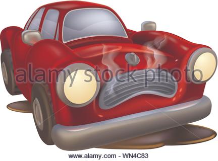 Wrecked Car Vector Illustration Stock Vector Art & Illustration, Vector ...