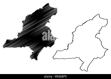 Jerash Governorate (Hashemite Kingdom of Jordan) map vector ...