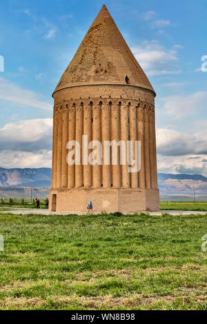 Tower tomb, 1281, Radkan, Khorasan Razavi Province, Iran Stock Photo ...