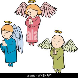 Angel choir icon. Cartoon of angel choir vector icon for web design ...