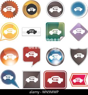 Air recirculation icon set isolated on a white background Stock Vector ...