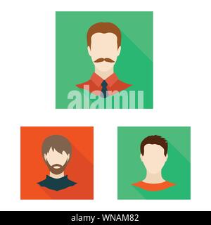 Isolated object of avatar and dummy icon. Collection of avatar and ...