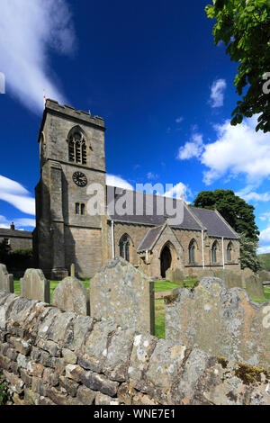 St Chads parish church, Middlesmoor village, Nidderdale, North ...