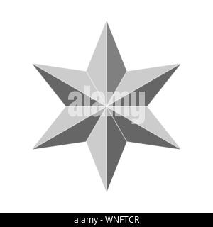 3d 4 point beveled star. Vector illustration . Template for your design ...