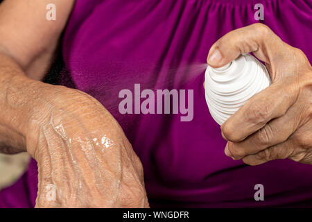 Spray, Pulverized fluid getting out from a container withstood by a ...