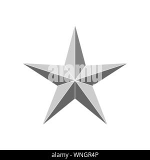 3d 4 point beveled star. Vector illustration . Template for your design ...