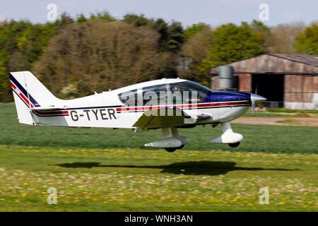 Pierre Robin DR400-500 President G-TYER on final approach to land at ...