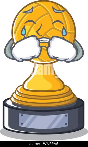 Volleyball cartoon in character with sad expression. Vector ...