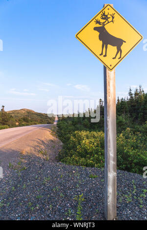Road Sign Newfoundland Canada Stock Photo - Alamy