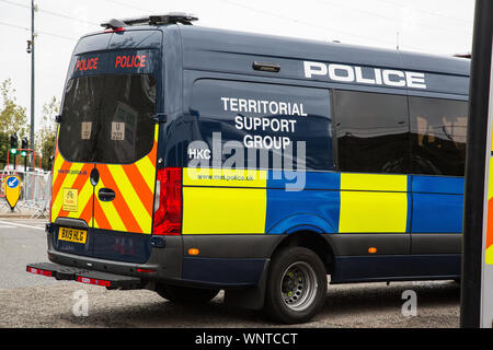 Metropolitan Police Territorial Support Group Police Medic standing ...