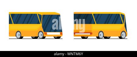 Realistic City Bus template isolated on white background. Passenger ...