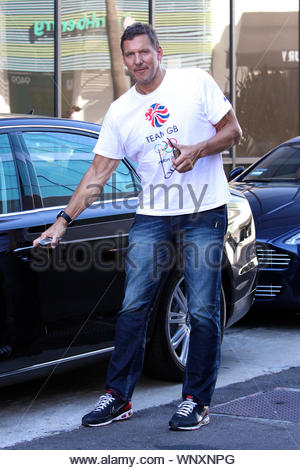 German actor and bodybuilder Ralf Moeller smiles for the cameras in ...