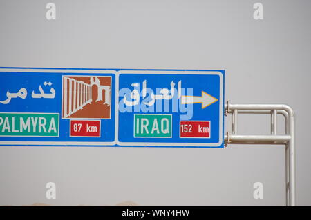 Road signs in Syria Stock Photo - Alamy