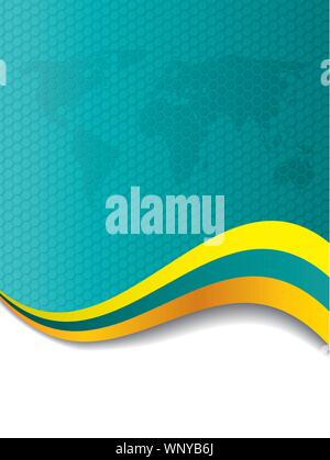 Hexa map brochure with wave Stock Vector Image & Art - Alamy
