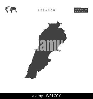 Black Lebanon map Stock Photo - Alamy