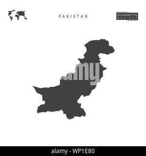 Grey Pakistan map Stock Photo - Alamy