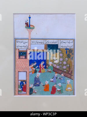 Illustration from manuscript, 15th century, Shiraz, Calligraphy, Museum ...