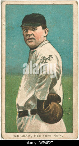 John McGraw, New York Giants & Fred Tenney, Boston Rustlers 1911 Stock ...