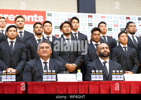 Japan team group (back row left to right) Saki Kumagai, Kozue Ando ...