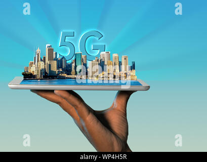 Concept of modern digital city and innovation Stock Photo - Alamy
