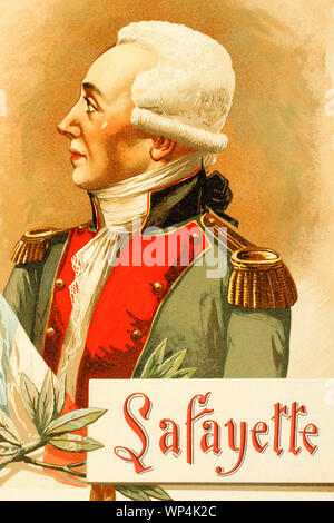 Gilbert du Motier, Marquis de Lafayette, during USA Revolutionary War ...