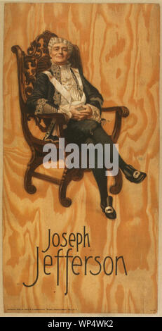 Portrait of Joseph Jefferson, an American actor known for his portrayal ...