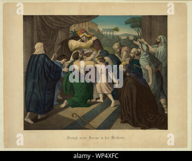 Joseph made known to his brethren - painted by F. Hartwich Stock Photo ...