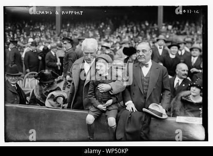 Jacob Ruppert, Judge Kenesaw M. Landis, Tillinghast Huston, at Yankee ...