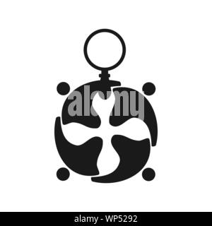 Magnify Commitment Teamwork Together Black Logo Stock Vector Image & Art - Alamy