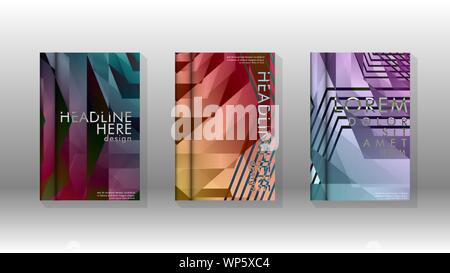 Cover book colorful hexagon abstract background. Transparent vector ...